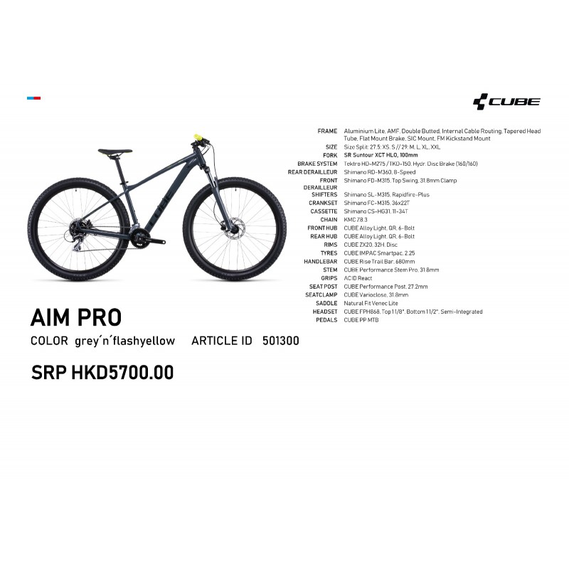 CUBE AIM PRO Mountain Bike 27.5"